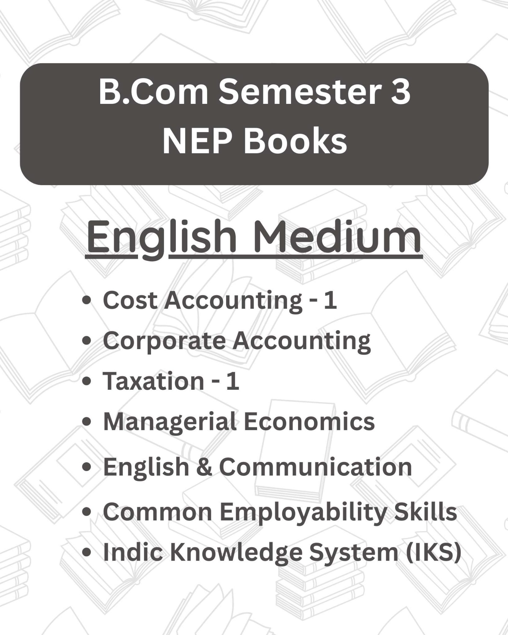 B.Com Sem 3 NEP - English Medium - Readigo